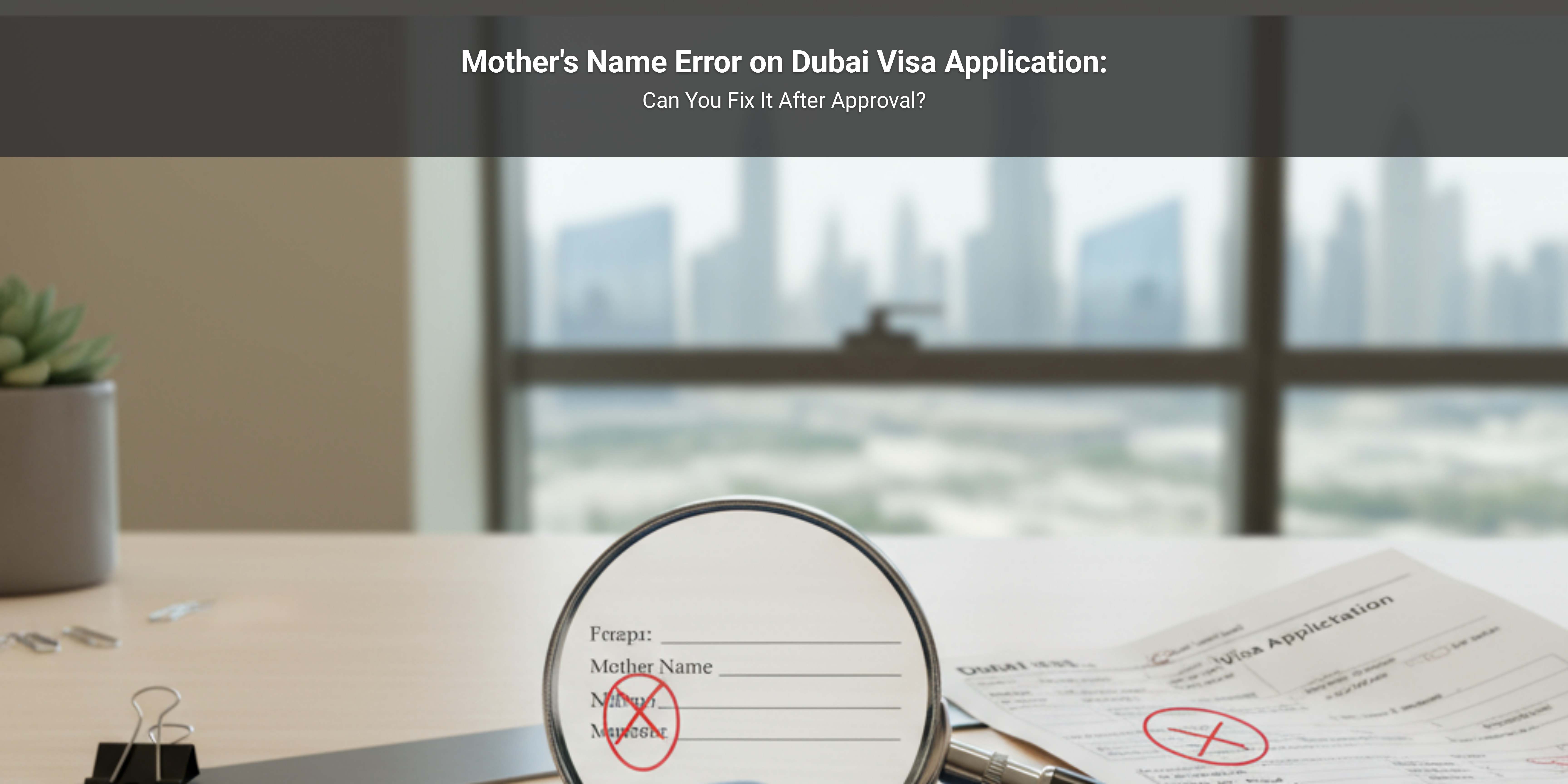 Mother's Name Error on Dubai Visa Application: Can You Fix It After ...